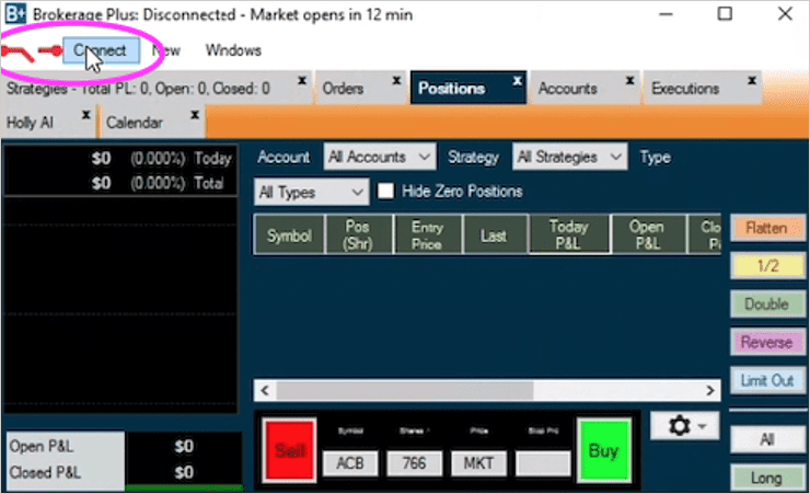 Connecting to Brokerage Plus | Trade ideas